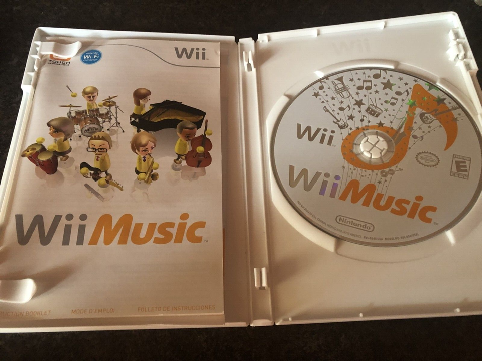 WII MUSIC COMPLETE GAME ORIGINAL WII NINTENDO WII DISC, MANUAL AND CASE ...