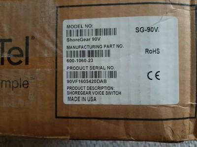 ShoreTel ShoreGear 90V Voice Switch SG-90V 600-1060-23 NEW | eBay
