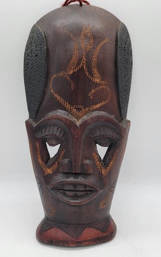 Vintage Wood Carved Kenya African Mask Estate Find | eBay