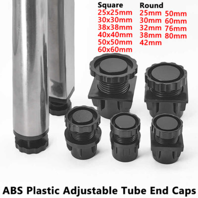 Plastic Adjustable Furniture Feet Leg, End Caps Tube Inserts Bungs ...