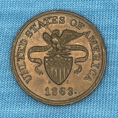 1863 Eagle on Shield / Not One Cent. Fuld-196/355 Civil War Token | eBay