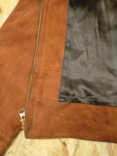 Vtg 70s Mens Bar co Suede leather Western Trucker Cowboy Rockabilly ...