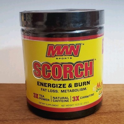 Man Sports Scorch Energize and Burn Mango Splash Drink Mix 75 Servings ...