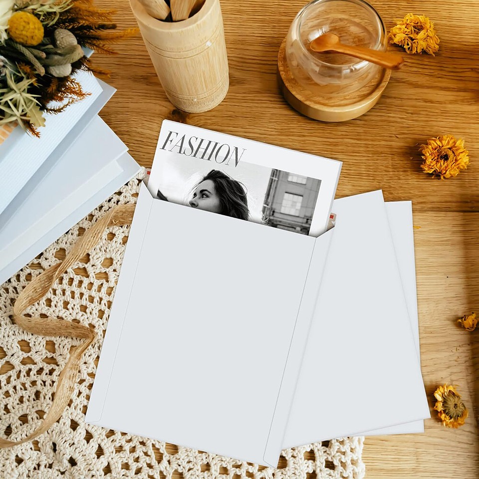 100/400 Rigid Flat Photo Mailers Document Envelopes Cardboard Self Seal ...
