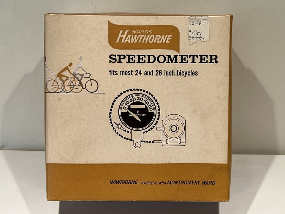 Vintage Hawthorne Speedometer w/BOX 60s Muscle Bike Murray Huffy ...