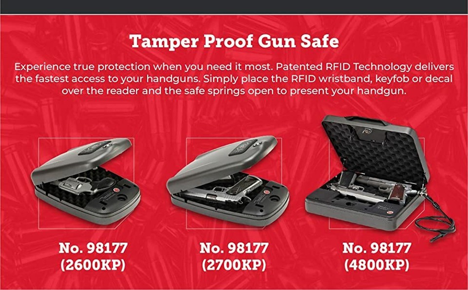 Hornady Large Handgun Safe Firearm Security RFID Touch Free Entry ASTM ...