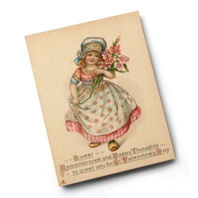 A3 PRINT - Vintage Valentine - Sweet Remembrance and Happy Thoughts | eBay UK