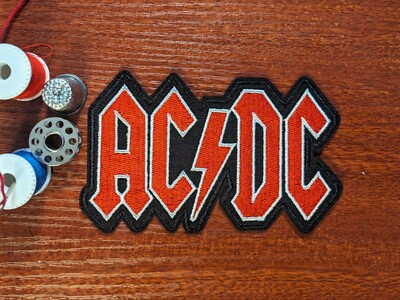 ACDC Band Patch 3x4.75" Rock Heavy Metal Embroidered Iron On Medium ...
