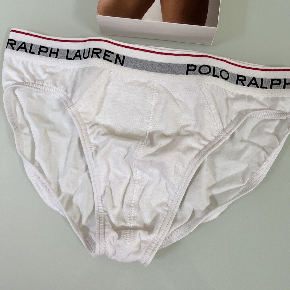 NEW Vintage 90s Polo Ralph Lauren Low Rise Briefs Men's White Size M 32 ...