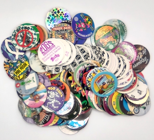 Pogs Cardboard Assortment Lot Of 148 With Container | eBay