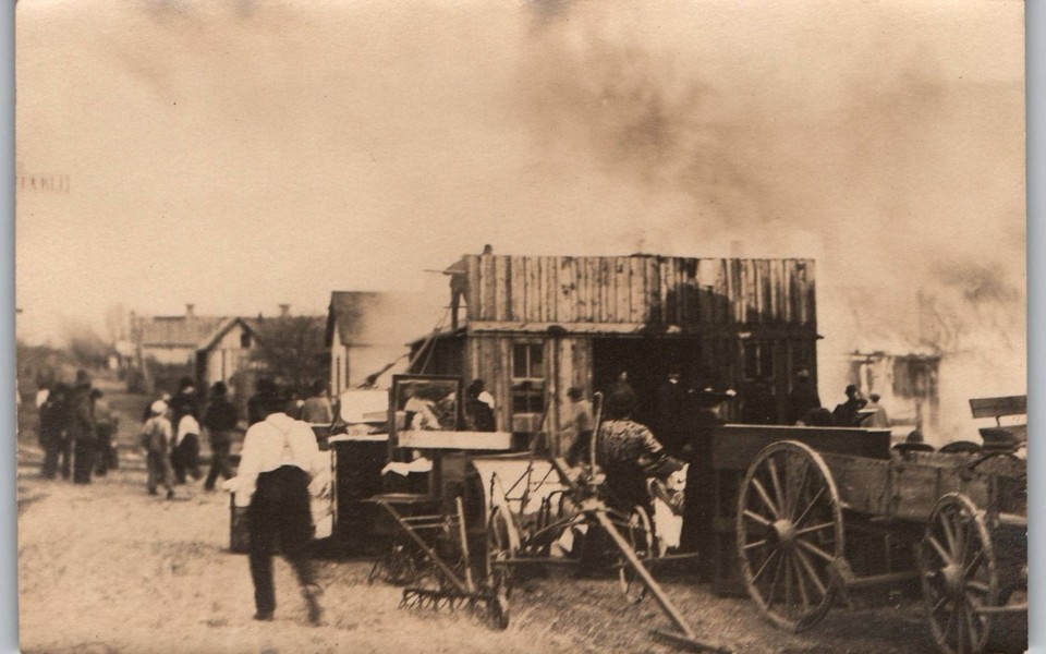1908-1910 - Wild West Town Burning Fire Real Photo RPPC Postcards Lot ...