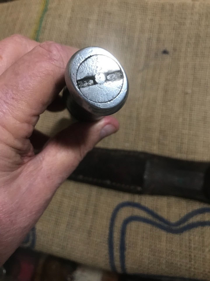 VINTAGE CAST TESTED XX HUNTING KNIFE WITH LARGE POMMEL NUT BY KINFOLKS ...