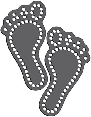 Rhinestone Genie Footprints Magnetic Rhinestone Template, Black | eBay