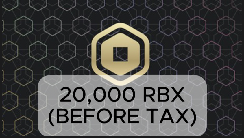 20,000 Robux (ROBLOX) (RBX) (BEFORE TAX) / Fast Delivery / CHEAP ...