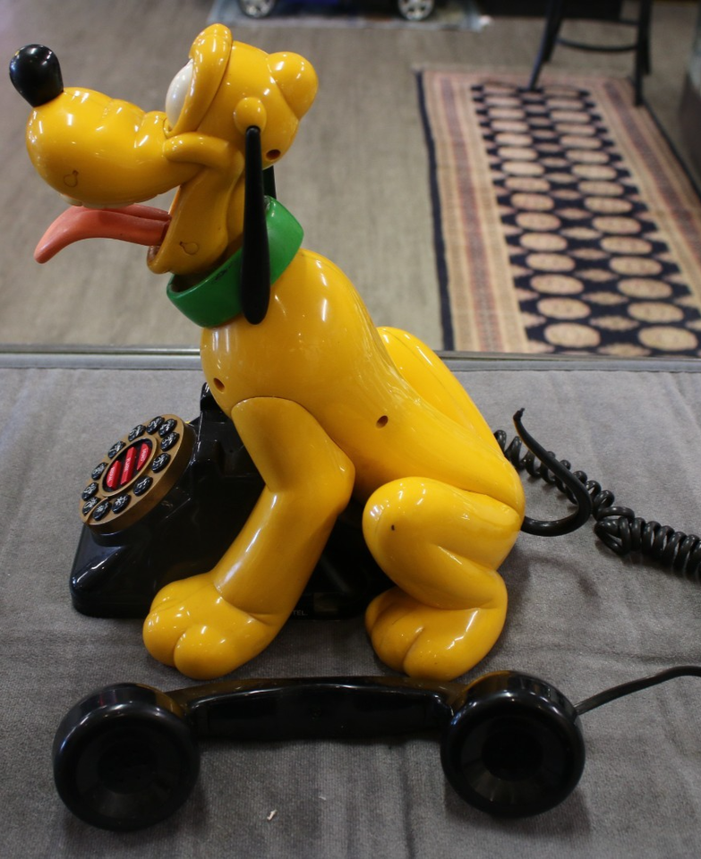 Vintage Disney Telemania Collectible Push Button Animated Pluto ...