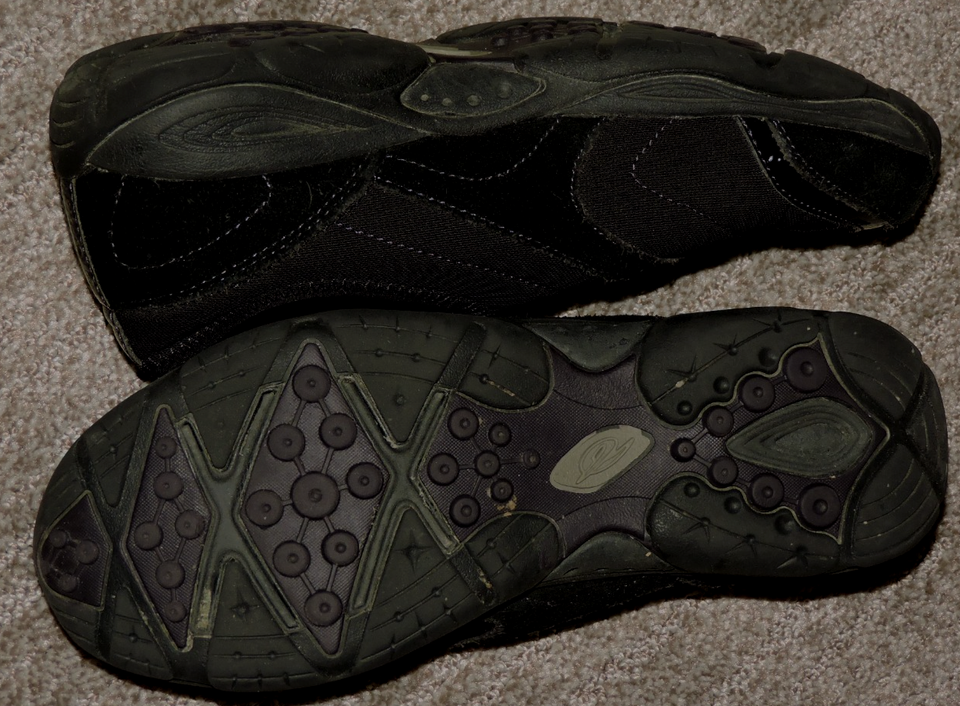 Women’s Easy Spirit Explore 24 Black Top Zip Textile/leather Shoes SZ 8 ...