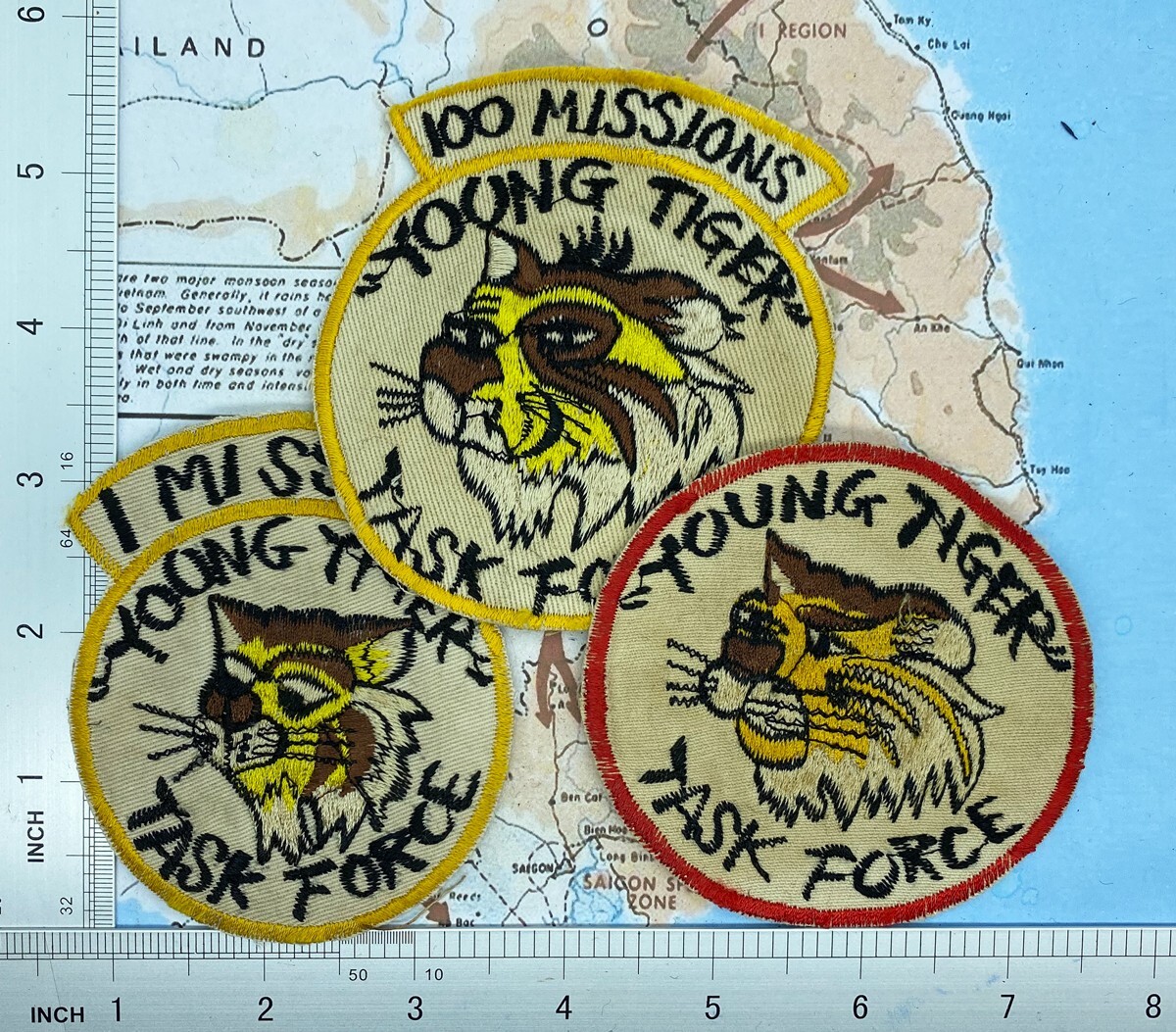 2 Patch plus 1 , PATCH , 100 mission YOUNG TIGER TASK FORCE , PATCH ...