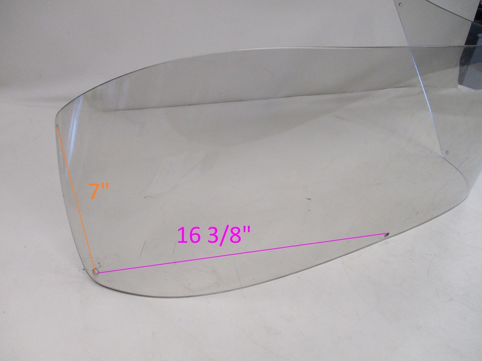 WINDSHIELD PLASTIC FORM CLEAR PLEXIGLASS PORT SIDE 32" L X 12 3/4" H ...