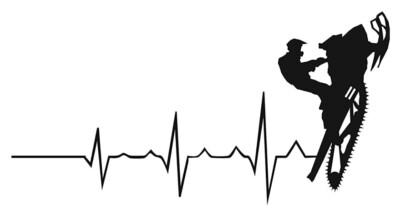 Snowmobile Decal heartbeat 10inch | eBay
