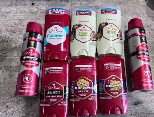 Lot Of 8 Old Spice Men's Antiperspirant Deodorant Dry Spray Timber ...
