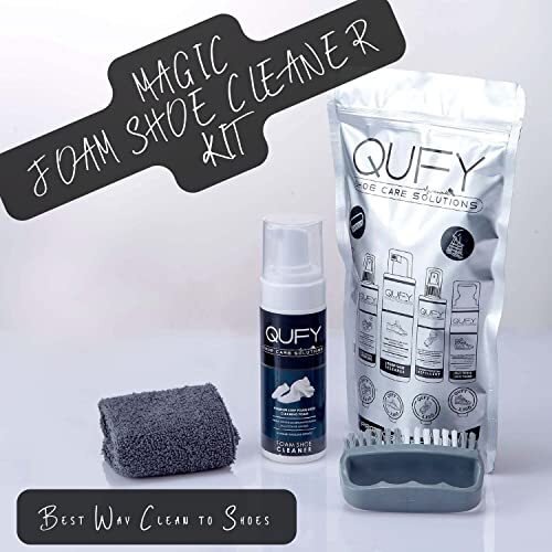 QUFY Shoe Cleaner Sneakers Kit Foam Shoe Cleaner Microfiber Shoe Cloth ...