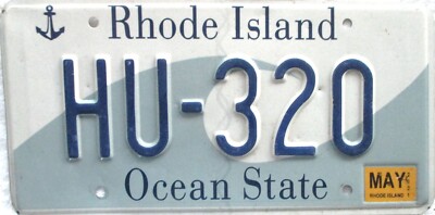 2021 RHODE ISLAND ANCHOR WAVE LICENSE PLATE # HU 320 | eBay