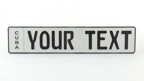 Cuba Euro European License Plate Number Plate Embossed Alu Custom | eBay