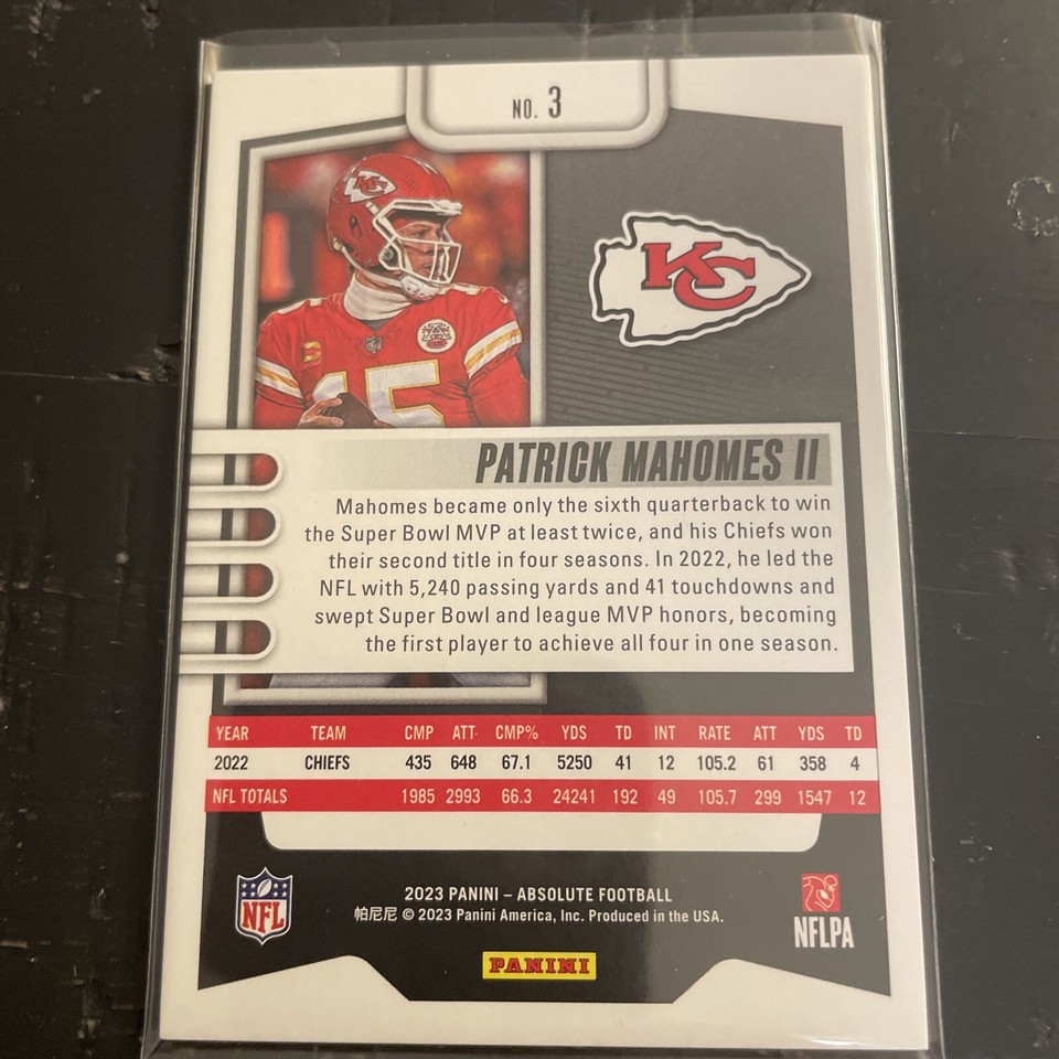 Patrick Mahomes Super Bowl MVP Spectrum Insert | eBay