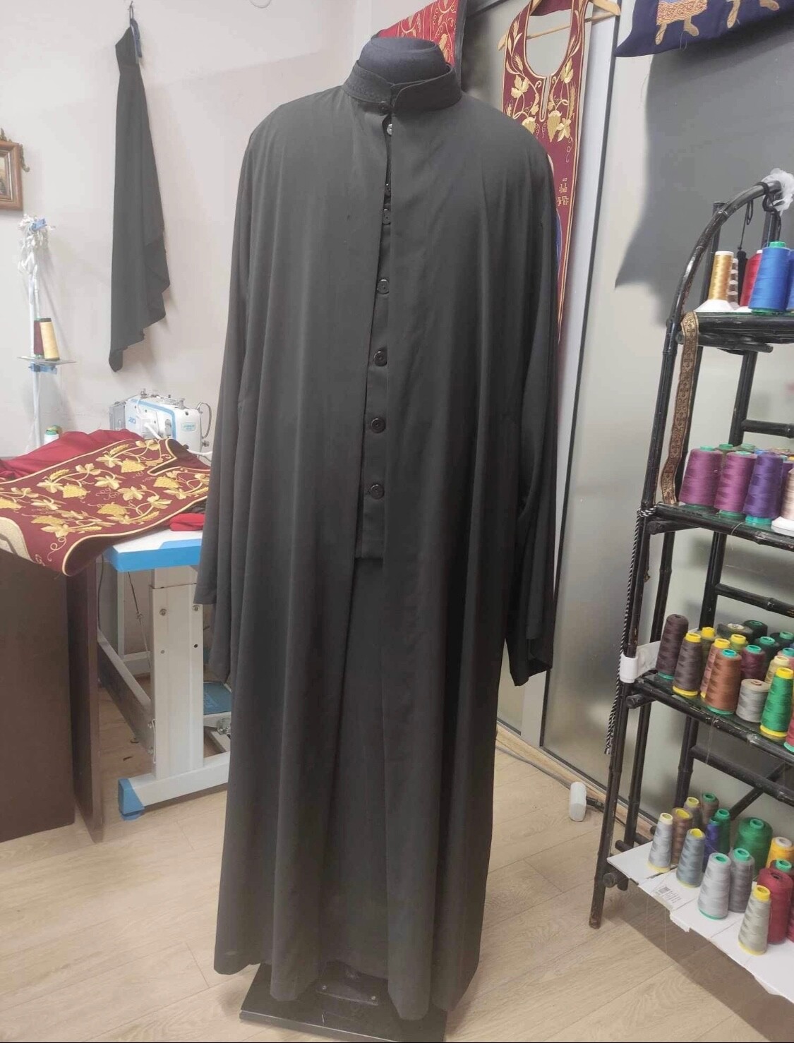 Orthodox Christian Byzantine priest Clergy Raso Monastic Mantle Mantya ...