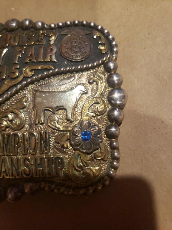 Reserve Champion Showmanship Belt Buckle Tres Rios Silver 2015 Gem ...