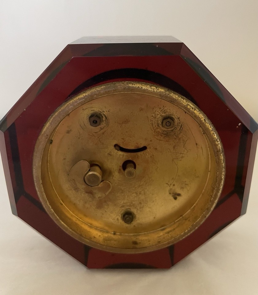 Vintage Art Deco Amber Glass Paperweight Clock Sessions Clock Co. | eBay