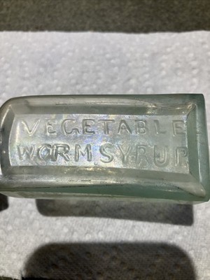 1860 ROGERS VEGETABLE WORM SYRUP CINCINNATI EARLY HINGE MOLD APPLIED ...