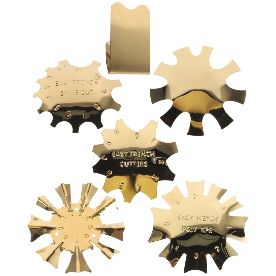 6pcs French Nail Art Templates Stainless Steel Manicure Templates Nail ...