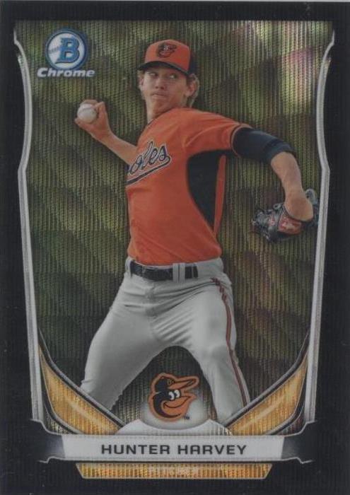 2014 Bowman Draft - Top Prospects Chrome Hunter Harvey #CTP-27 Black ...
