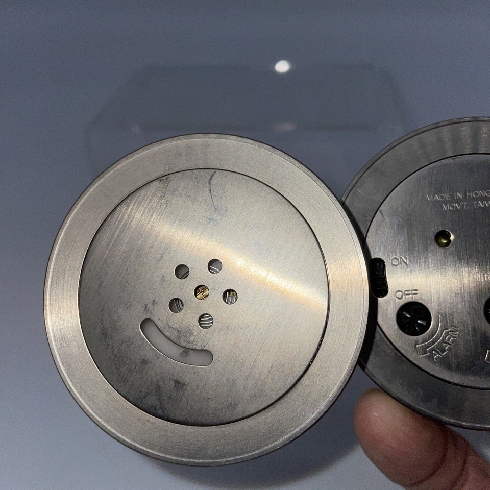 Benchmark Clock Thermometer Silver Tone The Sterling Trio Collection ...