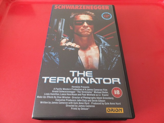 The Terminator PAL VHS Tape Original Virgin Release 1988 Cert 18 White ...