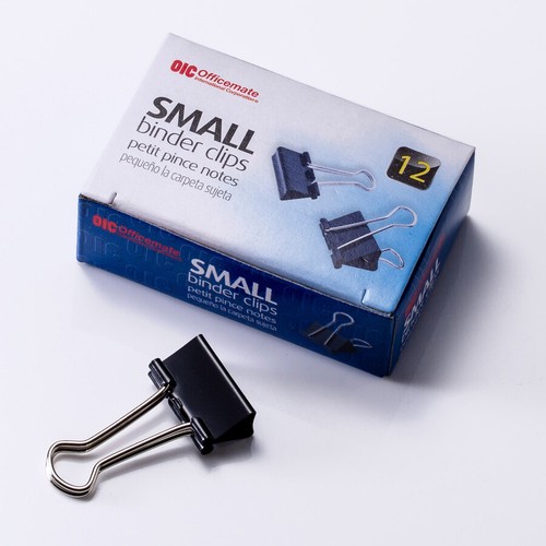 Oic Binder Clip - Small - 0.75" Width - 12 / Box - Black (OIC99020 ...