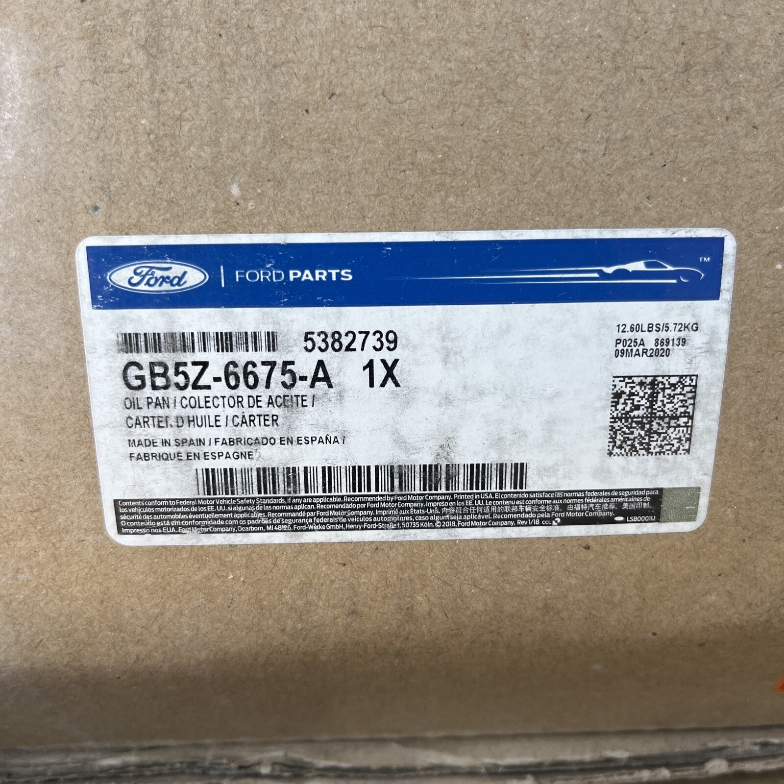 Genuine Ford Oil Pan GB5Z-6675-A | eBay