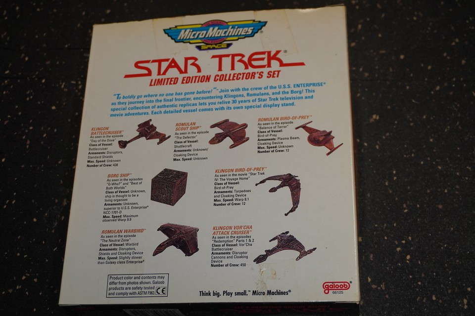 Micro Machines Space Star Trek USS Enterprise and Alien Vessels 66124 ...
