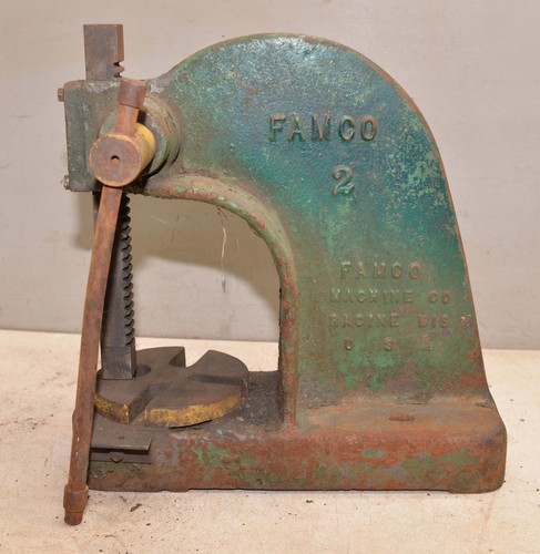 Famco # 2 Arbor press 35 - 1 two ton blacksmith knife maker machinist ...