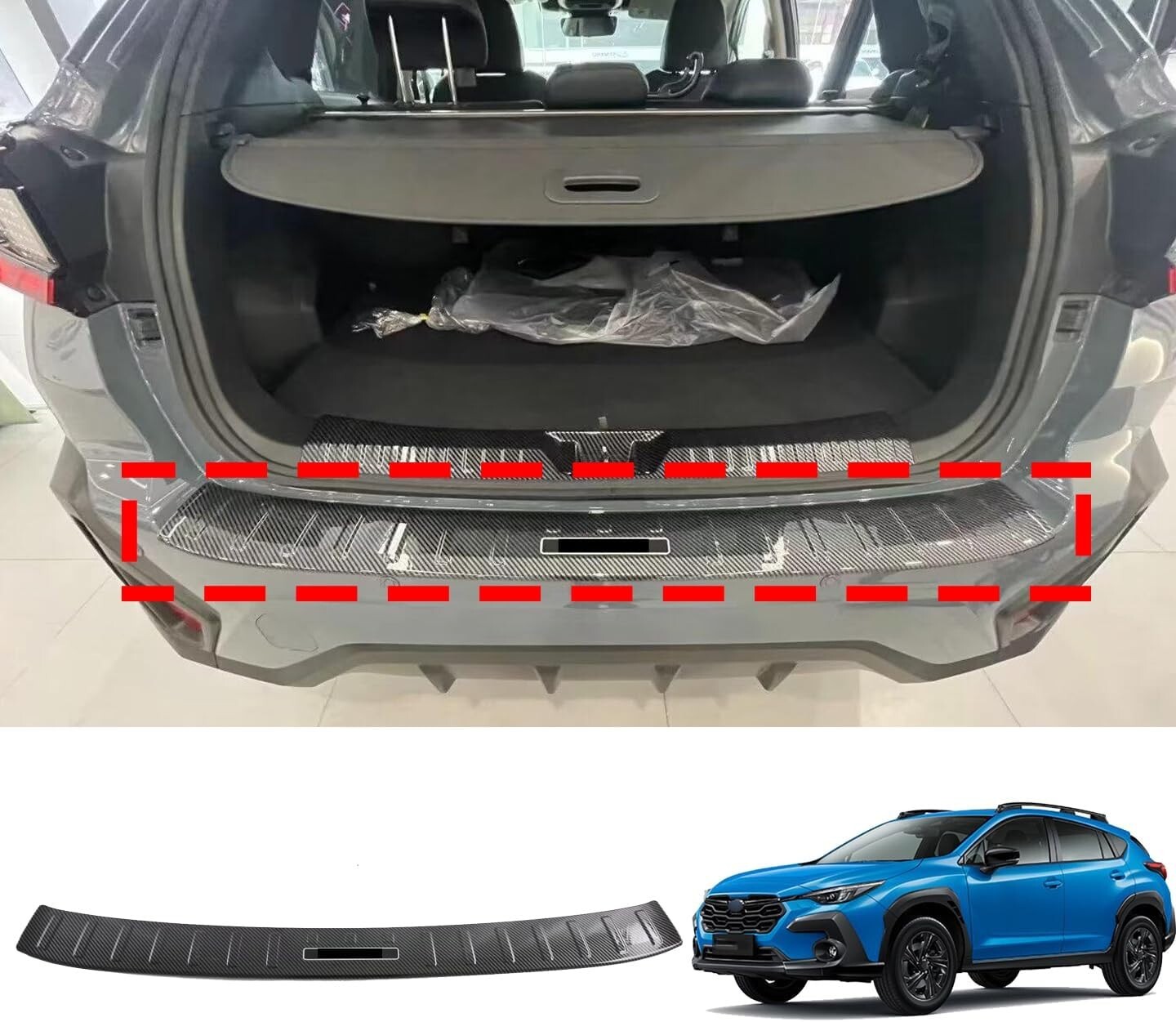 Accessory For Subaru 2024 Crosstrek Rear Bumper Protector Scuff Plate ...