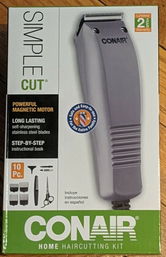 Conair Simple Cut Basic Home Haircut Clippers Kit - 10 Piece Clipper ...