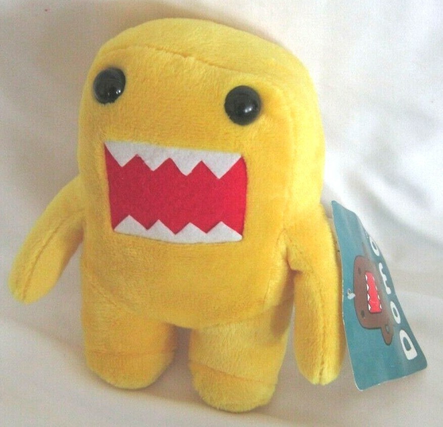 5 Piece Domo-Kun 6" Soft Blue,Yellow,Lime Green,Purple,and Brown Plush ...