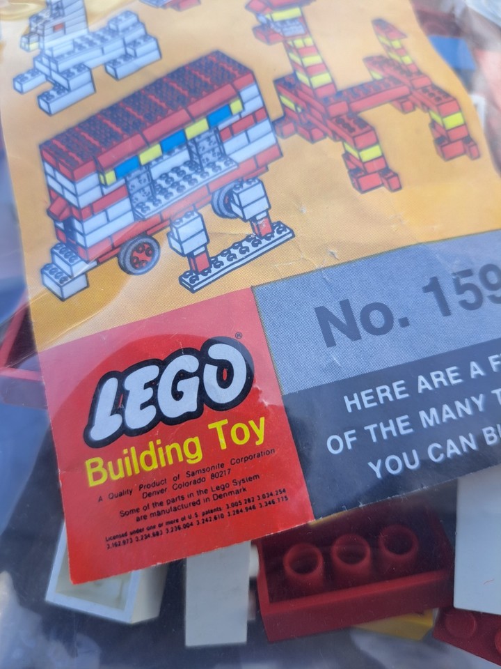 RARE VINTAGE LEGO SET NO. 159 ORIGINAL SAMSONITE PROMO W/ PAPER | eBay