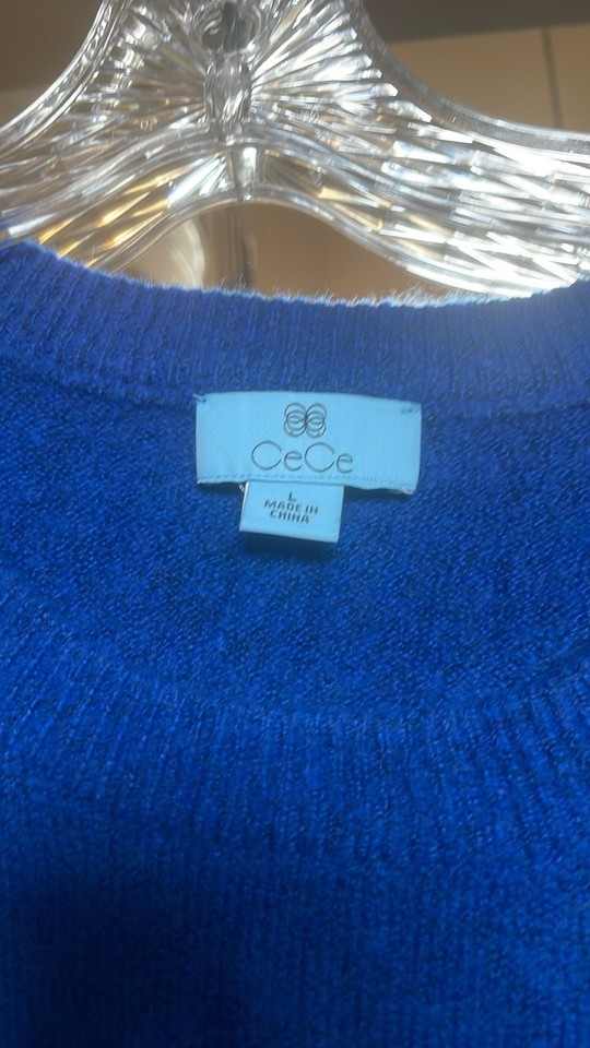 NWT Cece Royal Blue Sweater Size Large | eBay
