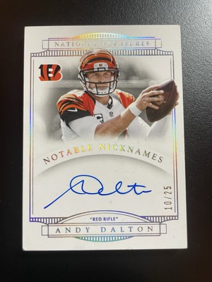 2014 National Treasures Andy Dalton Notable Nicknames Auto Autograph ...