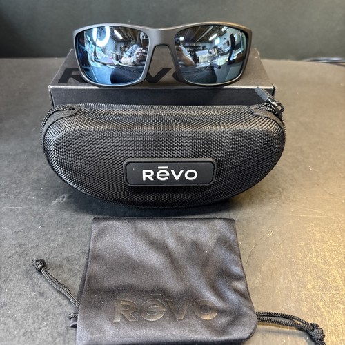 NEW Revo Matte Black POLARIZED Blue Water Sunglasses RE 1137N 01 BL | eBay