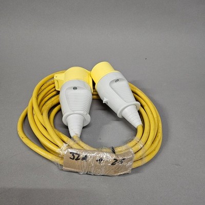 32amp 110 Volt Extension Lead Cable Reel 8M Hook Up Yellow 32A 2.5mm ...