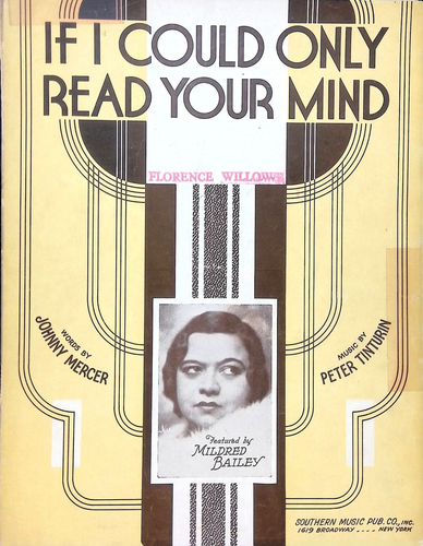 If I Could Only Read Your Mind Sheet Music Mildred Bailey Peter ...
