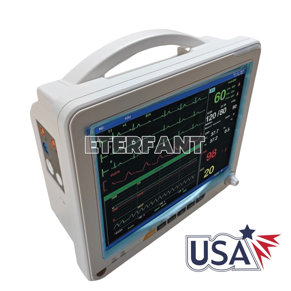 Patient Monitor ICU CCU Vital Sign For Hospital ECG NIBP RESP TEMP SPO2 ...